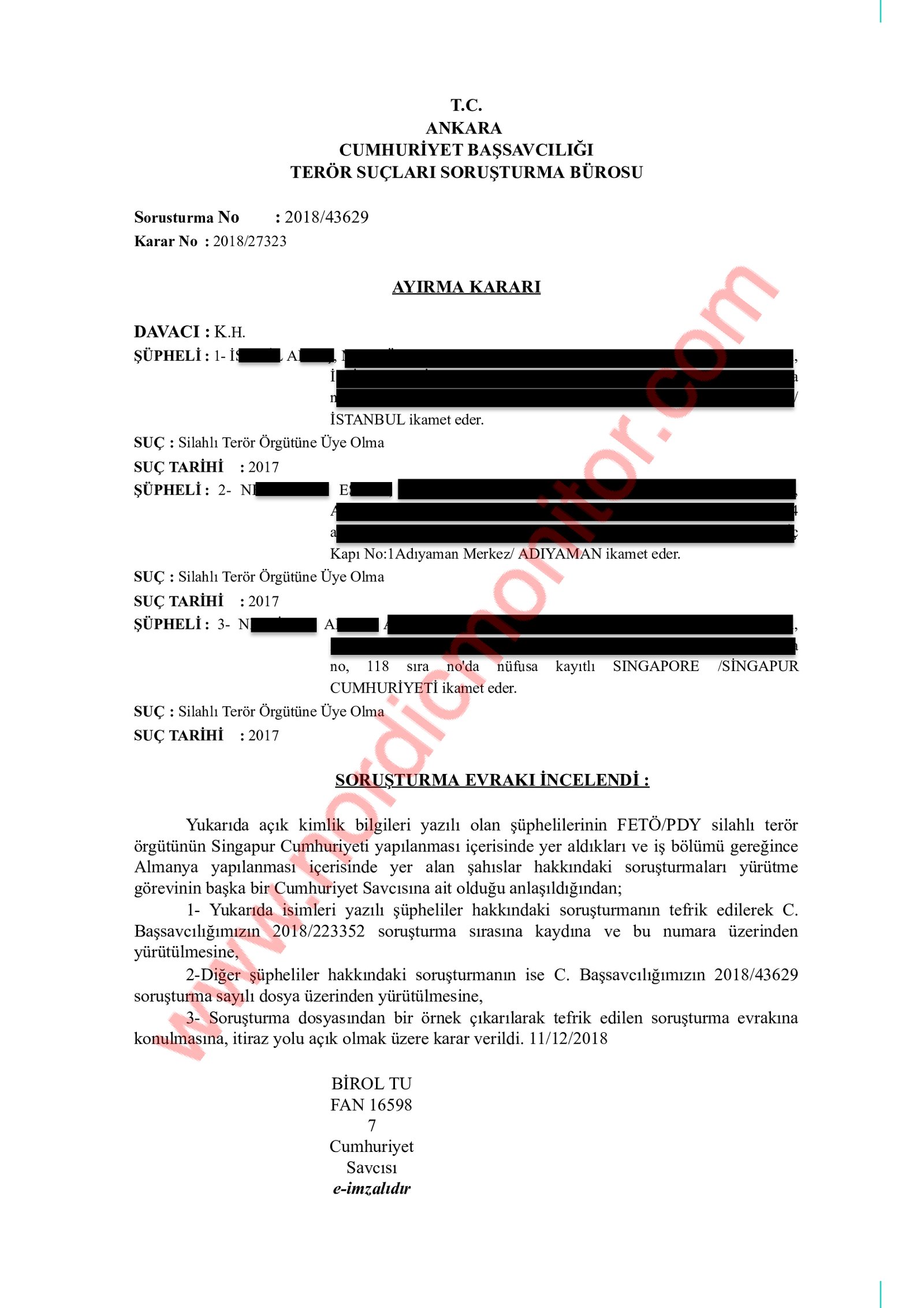 Spying by Turkish diplomats in Singapore triggered criminal ...