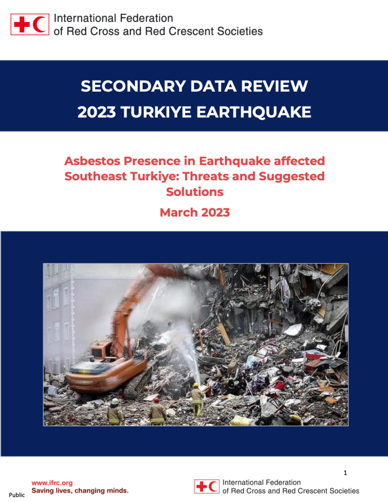 IFRC warns of presence of asbestos and its impacts in Turkey’s quake ...